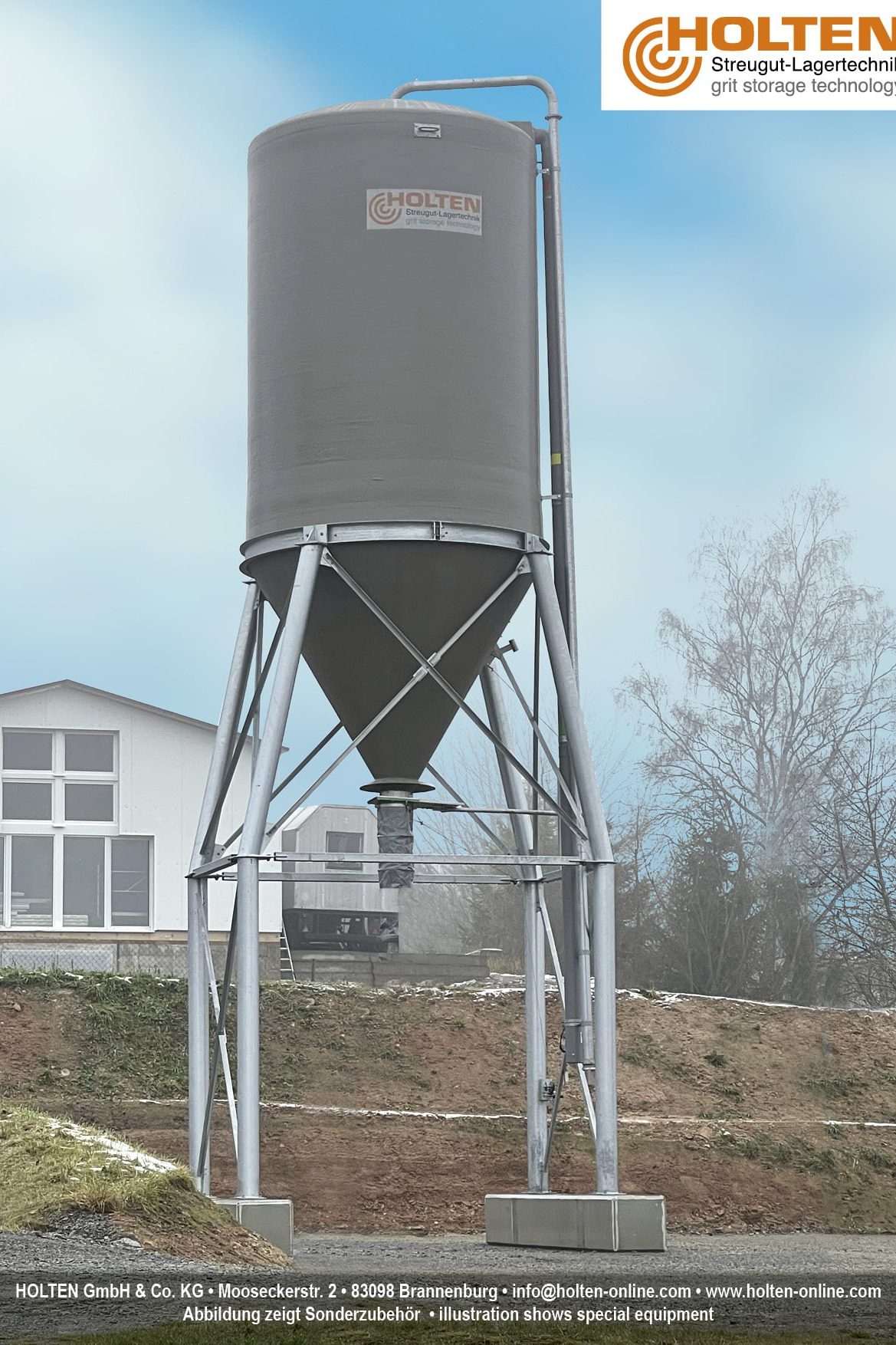 Mobile Silos GFK/Stahl | 20 + 25 + 30m³ | HOLTEN Online