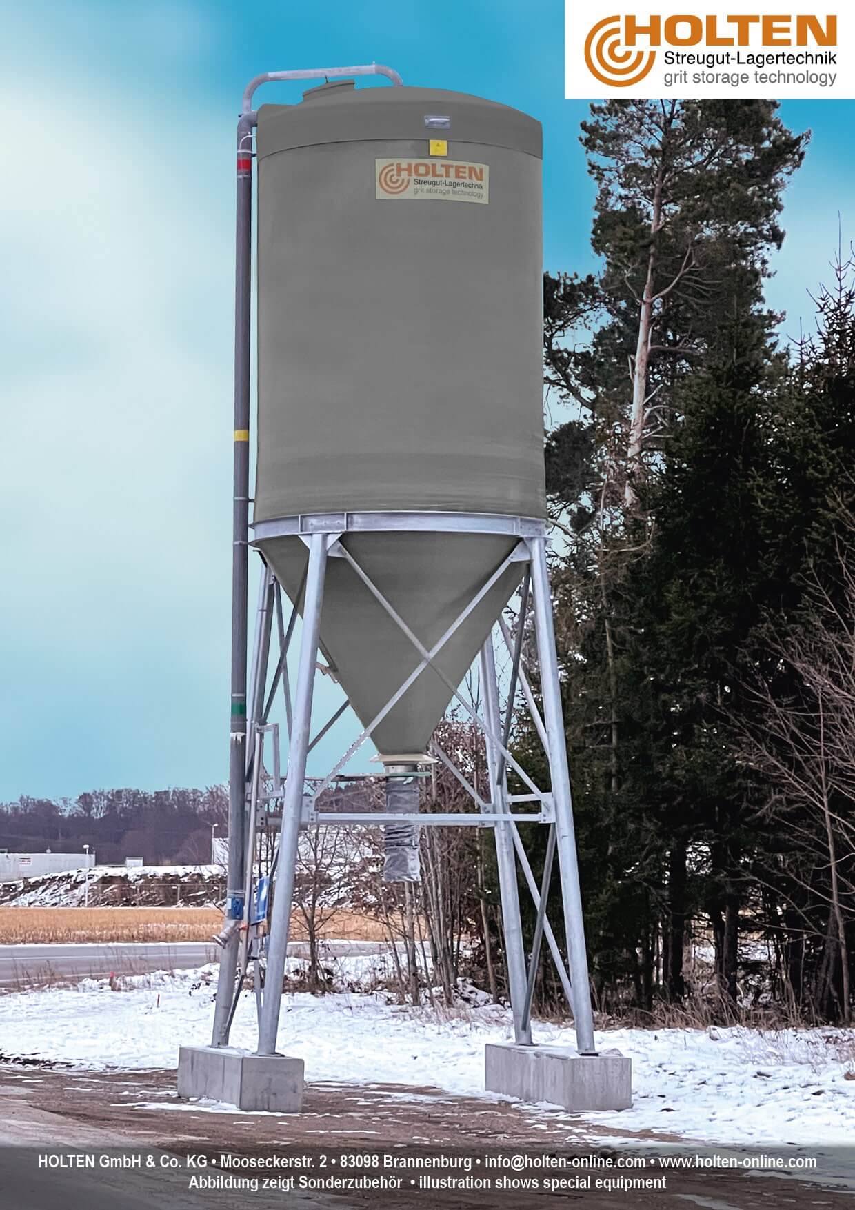 Mobile Silos GFK/Stahl | 20 + 25 + 30m³ | HOLTEN Online