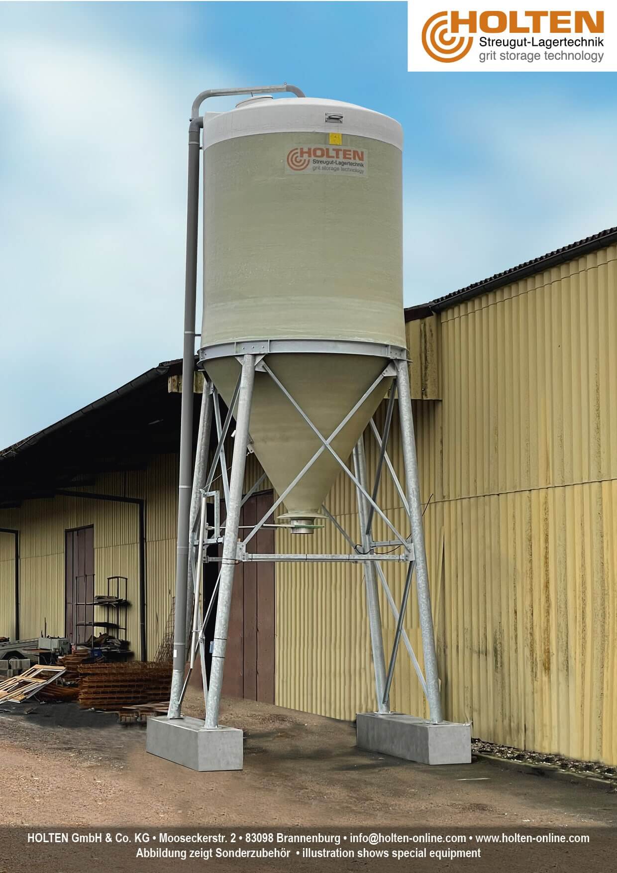 Mobile Silos GFK/Stahl | 20 + 25 + 30m³ | HOLTEN Online