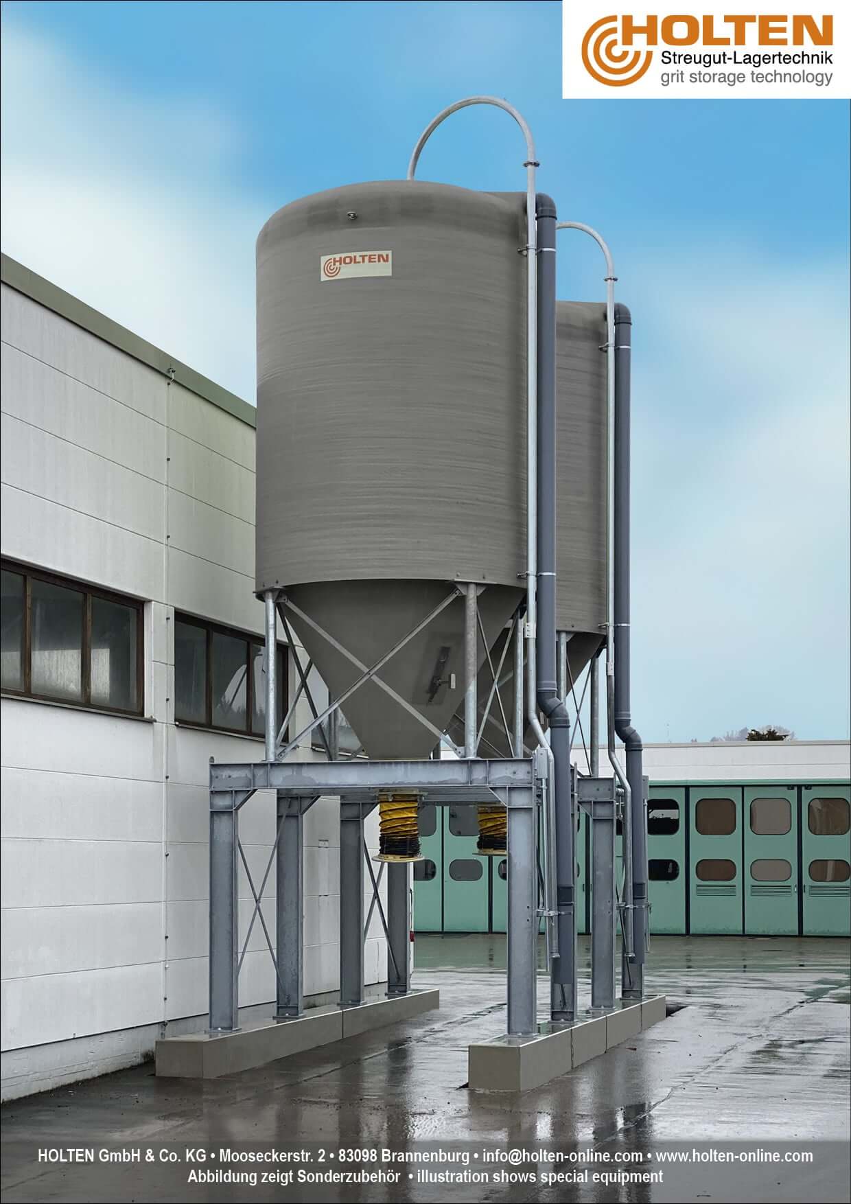 Mobile Silos GFK/Stahl | 20 + 25 + 30m³ | HOLTEN Online